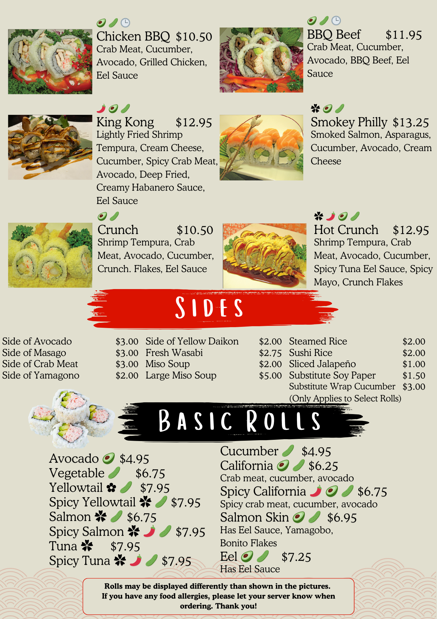 Dinner Menu | Tomo Japanese Cuisines