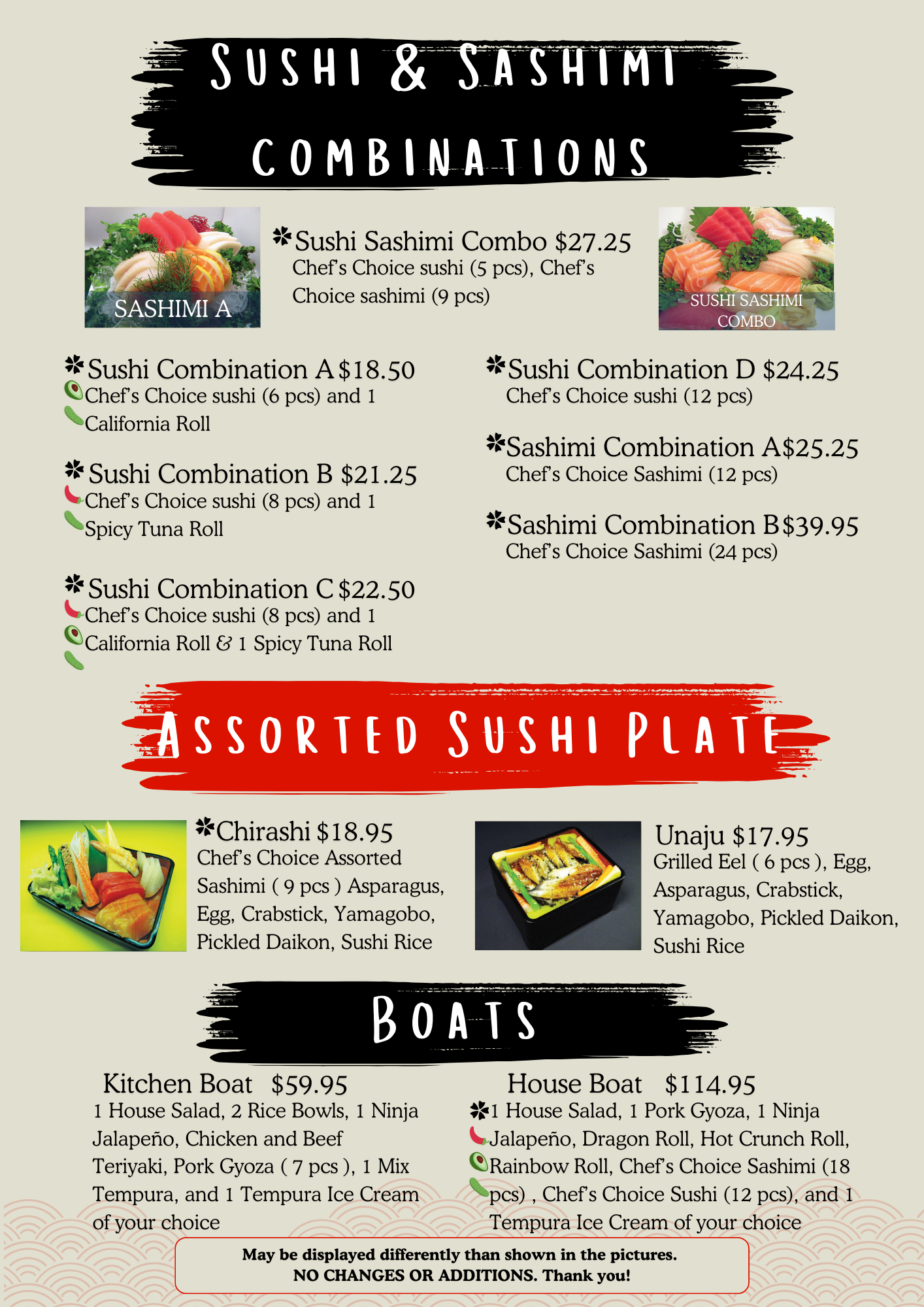 Dinner Menu | Tomo Japanese Cuisines